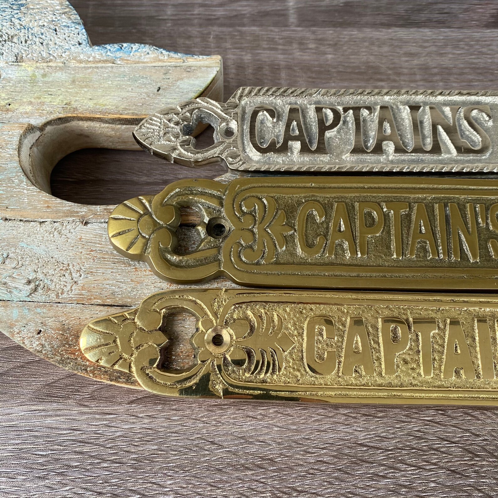 Nautical Door Signs - Captain’s Quarters - Solid Brass, Antique, or ...