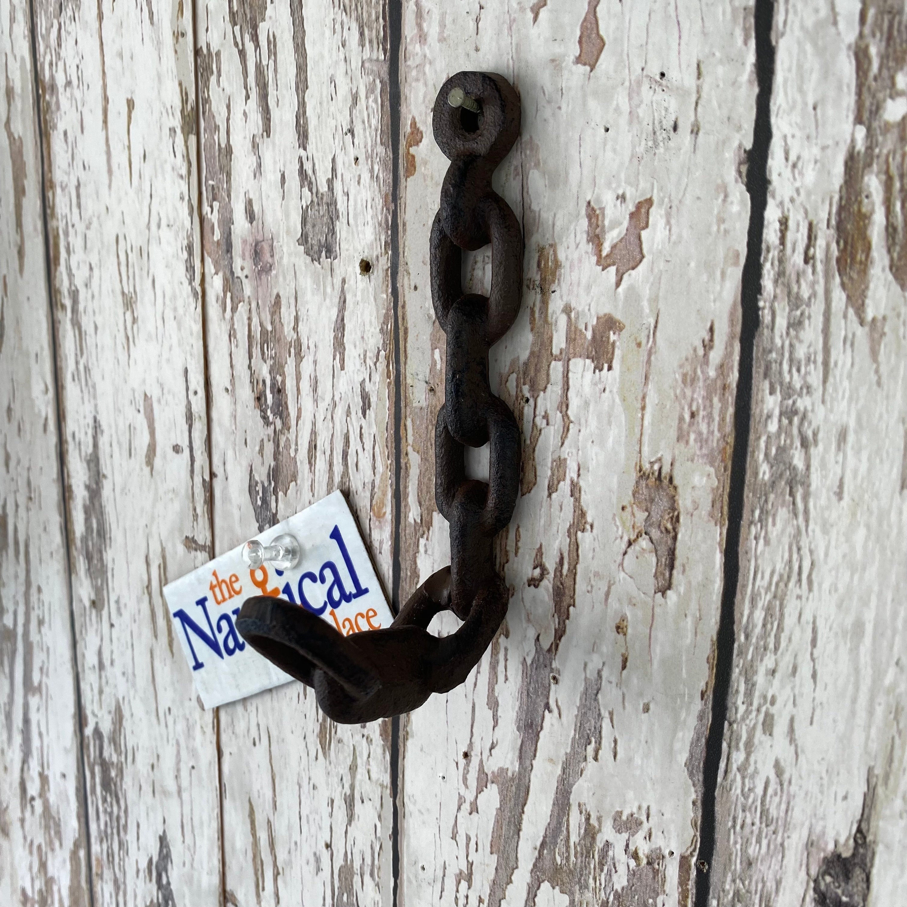 Cast Iron Chain Link Hook - Towel Hanger - Coat, Hat, Key Rack ...