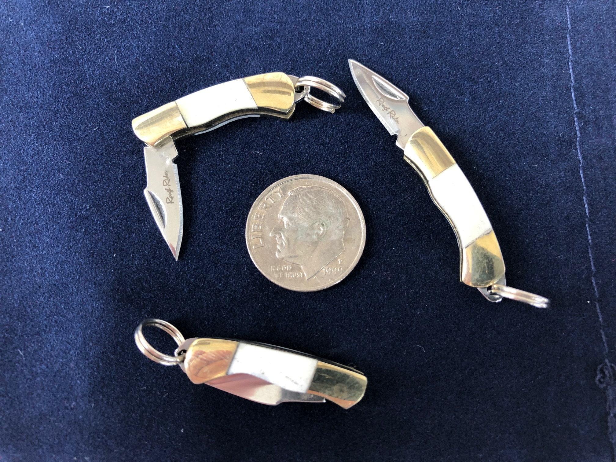 Miniature Pocket Knife w/ Bone Handle & Key Chain - Working, Folding ...