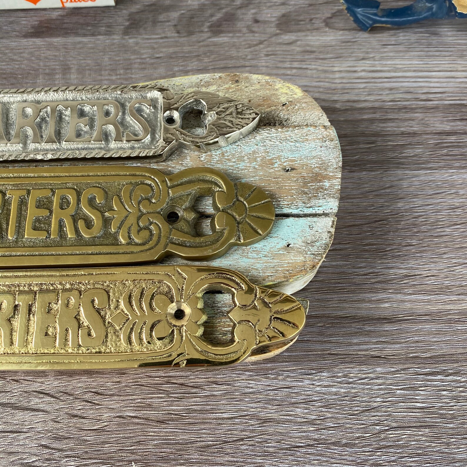 Nautical Door Signs - Captain’s Quarters - Solid Brass, Antique, or ...
