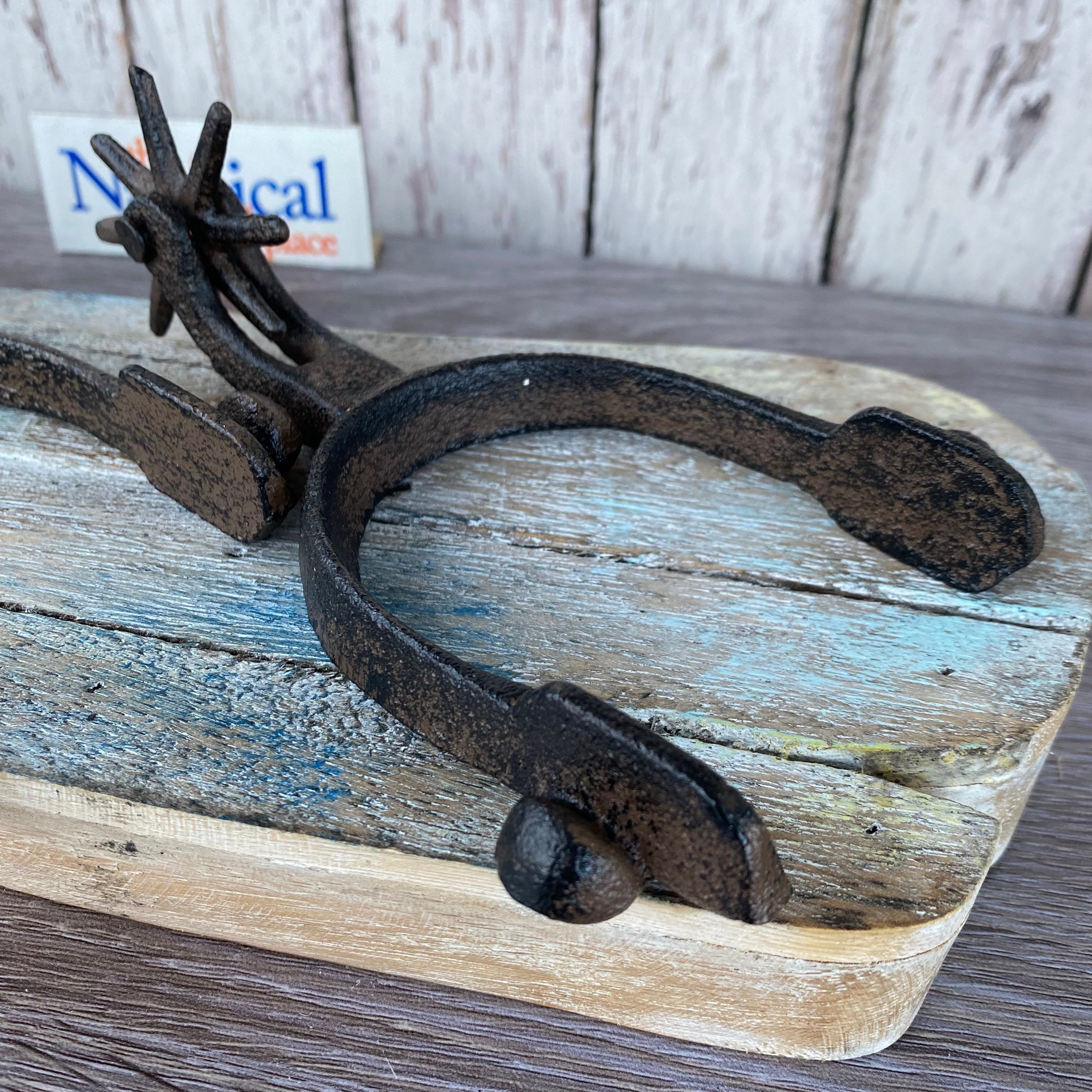 Cast Iron Spurs - Set of 2 - Western Cowboy Boot Farm Decor - Vintage ...