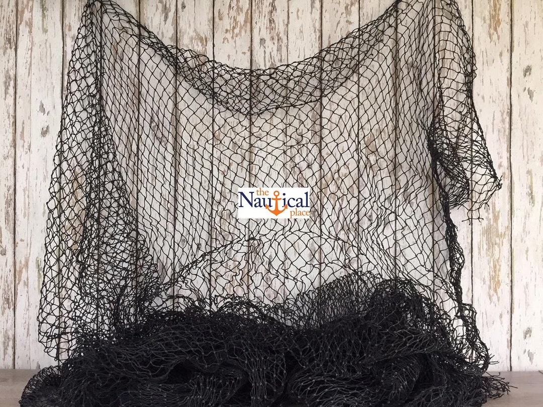 Real Fishing Net - 10 Ft X 10 Ft BLACK Knotted - Strong Nylon ...