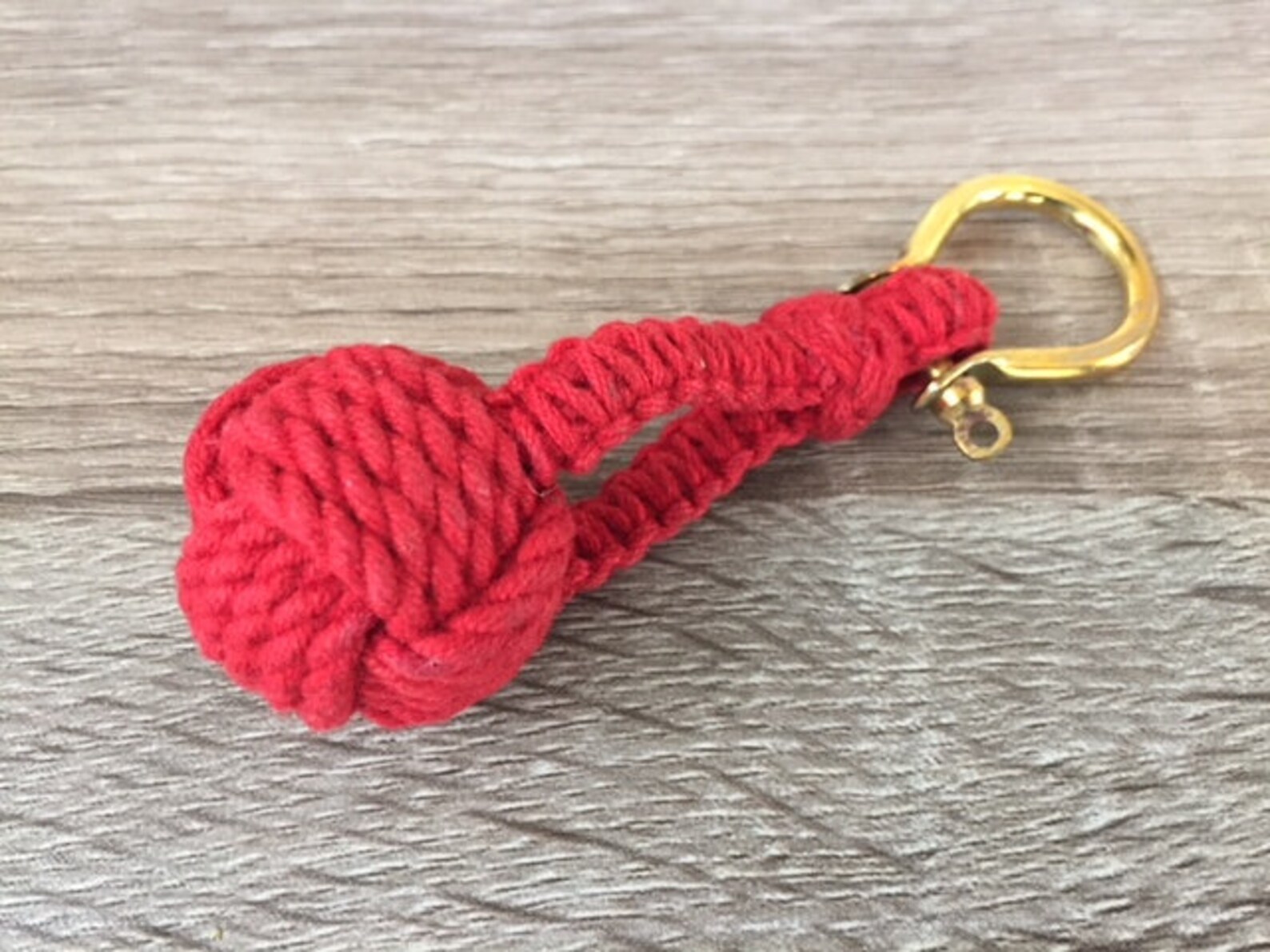 Monkey Fist Rope Knot Key Chain W/ Brass Shackle 4.5 - Etsy