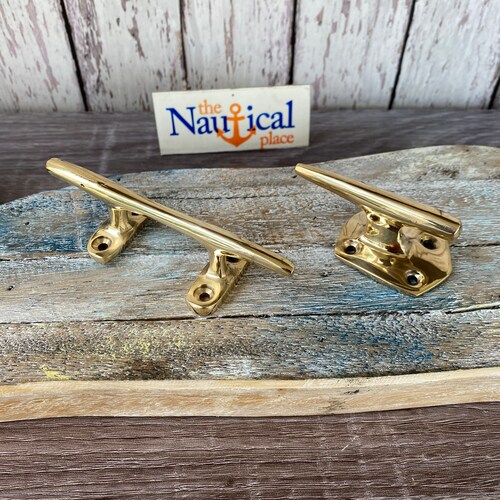 Solid Brass Cleats Nautical Wall Hooks Marine Boat Dock - Etsy