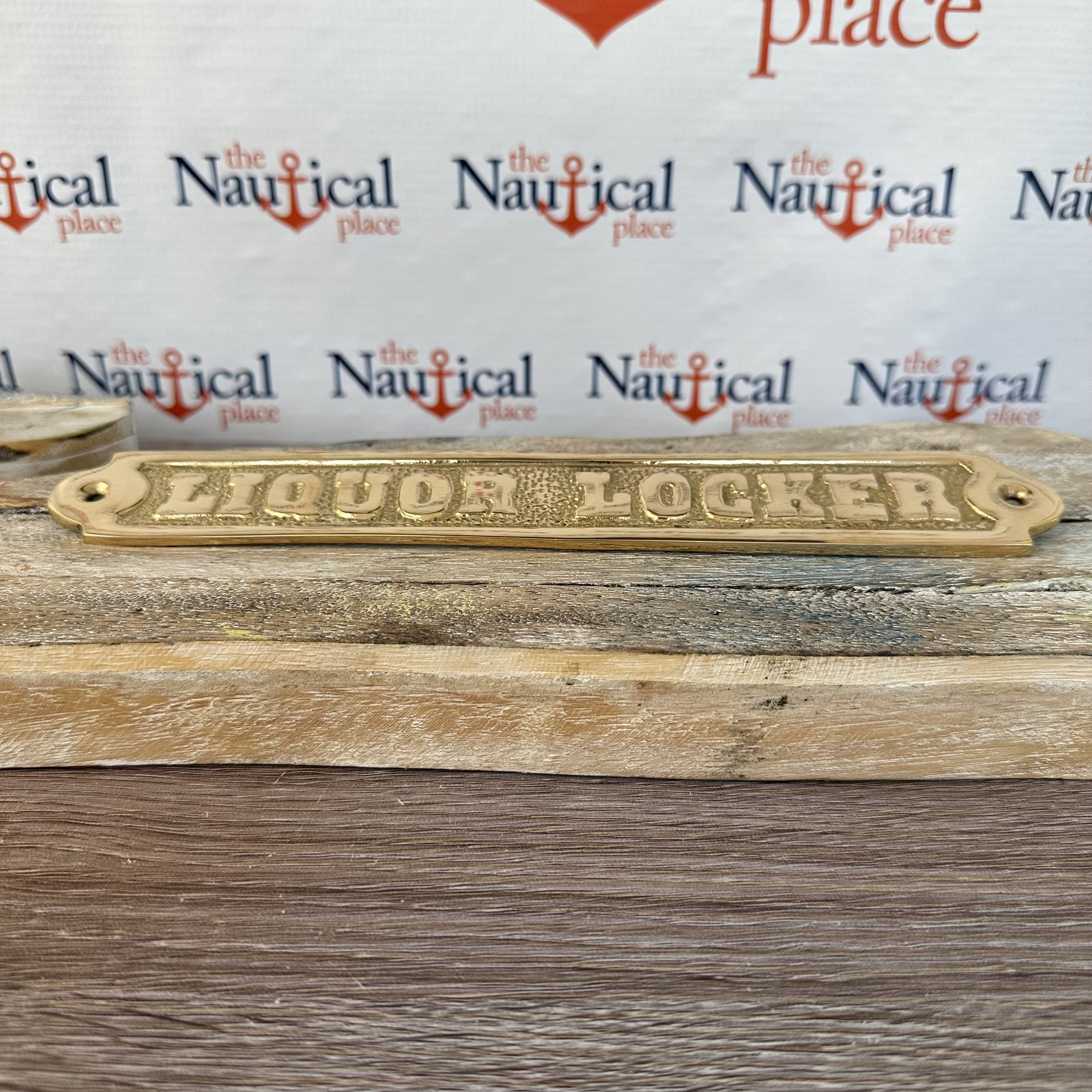 Solid Brass Nautical Sign - Liquor Locker - Wall Plaque - Boat Cabin ...