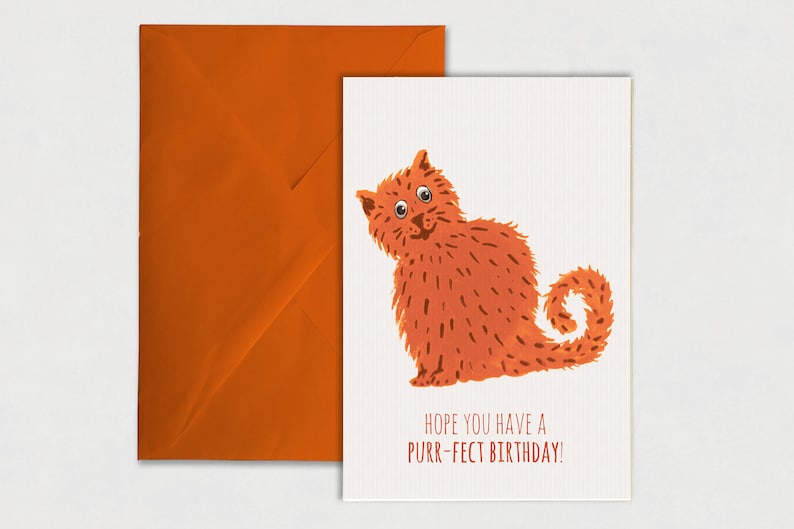 Hope You Have a Purr-fect Birthday – Birthday Greeting Card, Cat, Happy ...