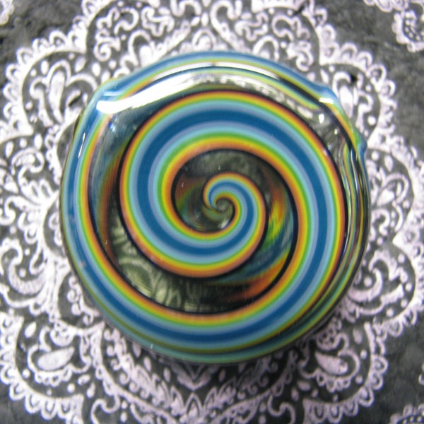 Glass Disc Pendant - Etsy