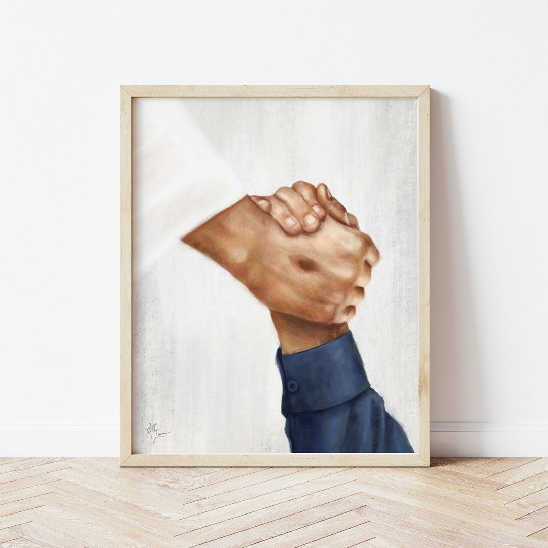 Jesus and Police Officer Artwork, "their Sacrifice," Art Print, First ...