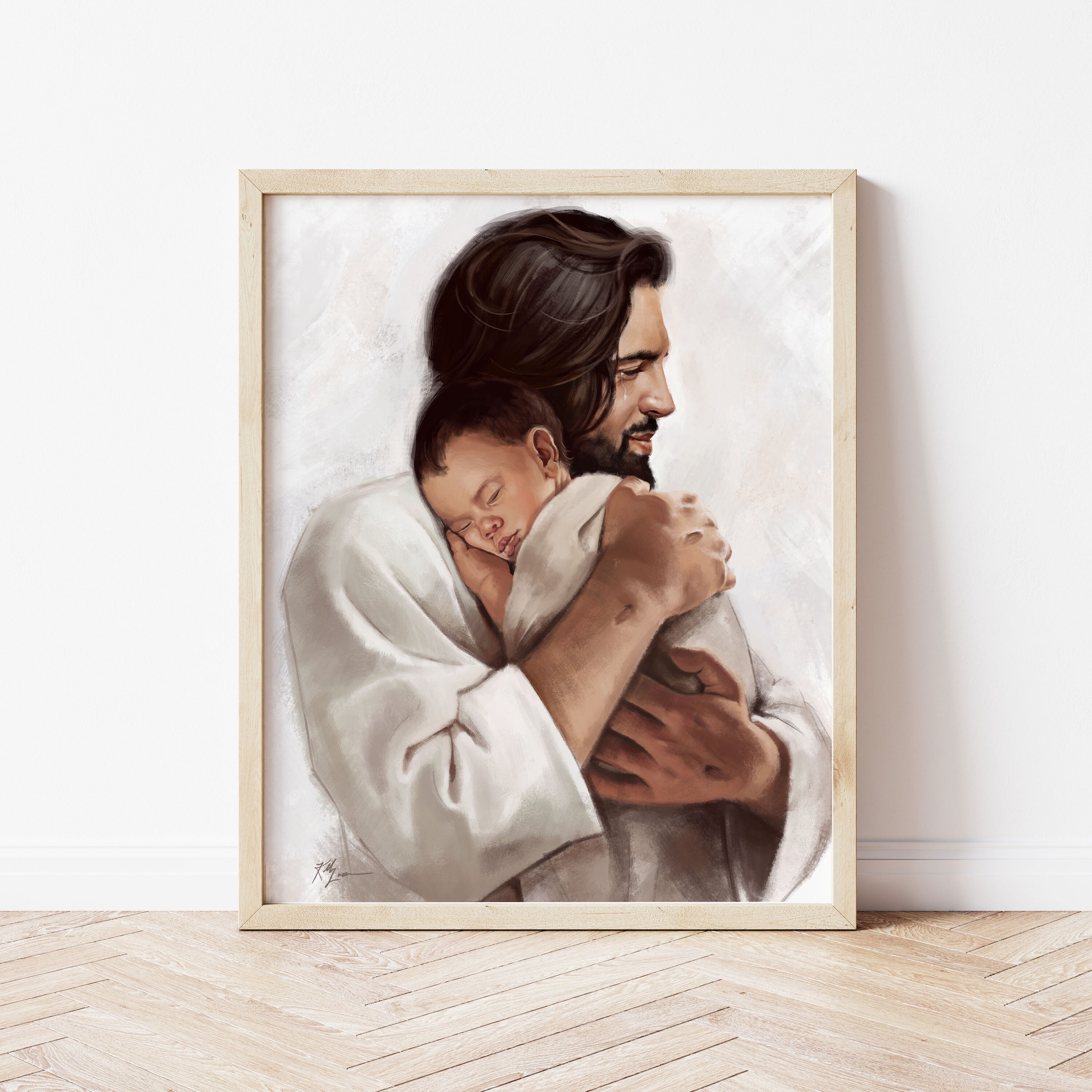 Jesus Holding Child Artwork, "little One," Gospel Art Print - Etsy