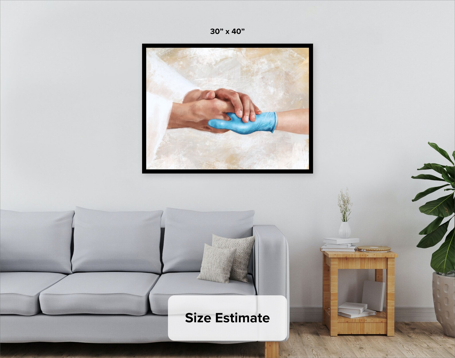 Jesus and Nurse Artwork, "healing Hands," Christian Art Print Gift for ...