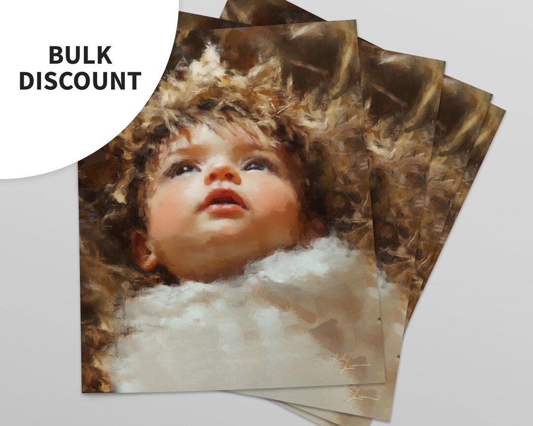 Baby Jesus Christmas Artwork 2, 5, 10, 20, 50 or 100 Prints "a Son is ...
