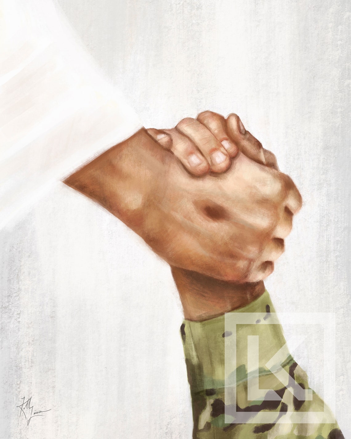 Jesus and Soldier Artwork their Sacrifice Art - Etsy