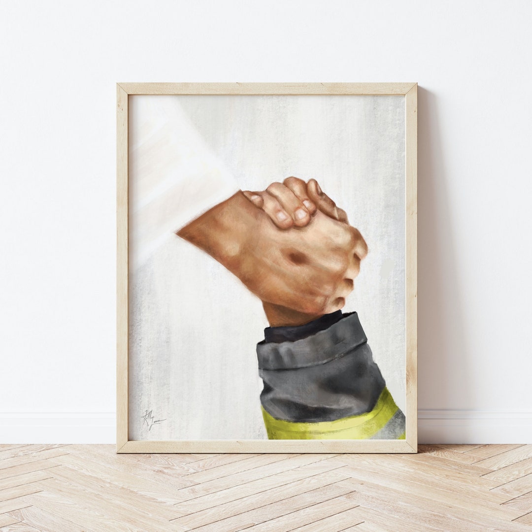 Jesus and Firefighter Artwork, "their Sacrifice," Art Print, First ...