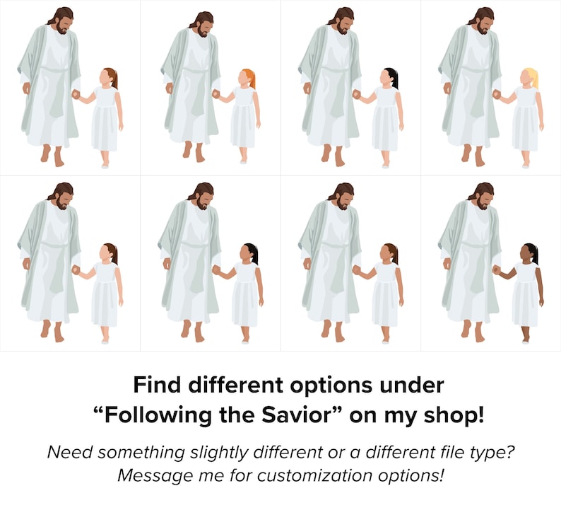 Jesus Christ Artwork LDS Baptism Following the Savior | Etsy