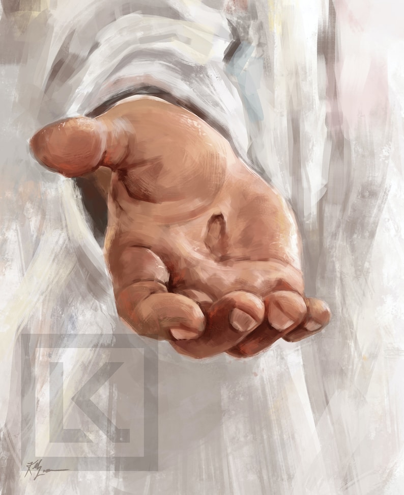 Jesus Christ Artwork engraved on His Hands - Etsy