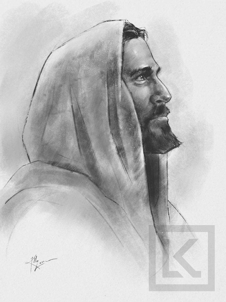 Jesus Christ Portrait, "redeemer," Christian Art, Gospel Art Print ...
