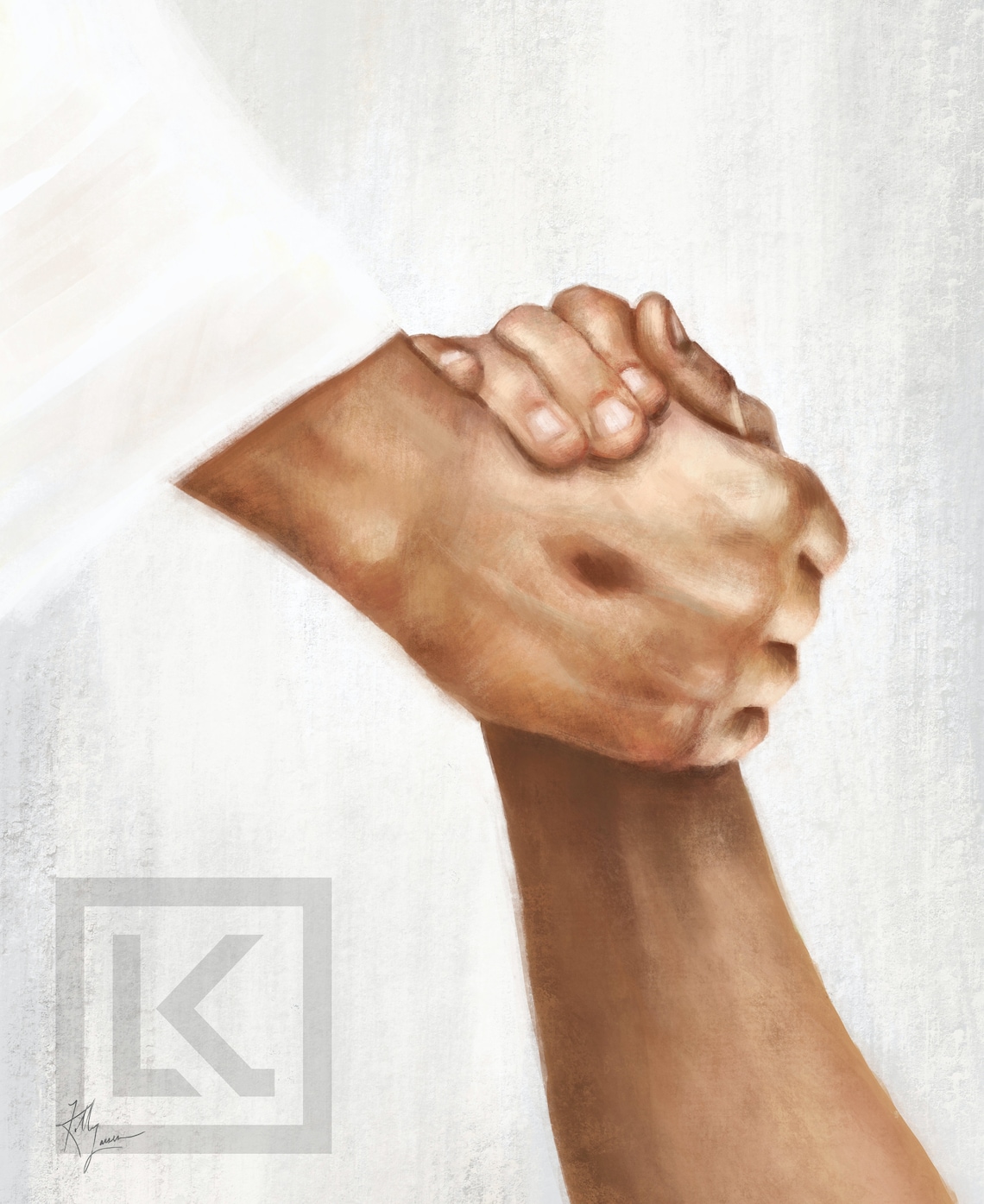 Jesus Holding Hand, "be Not Afraid," Christian Art Print, Strength of ...