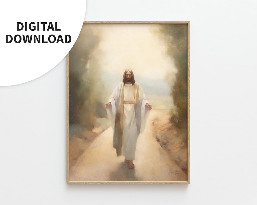 Jesus Christ Artwork, Digital Download, "come Follow Me," Christian Art ...
