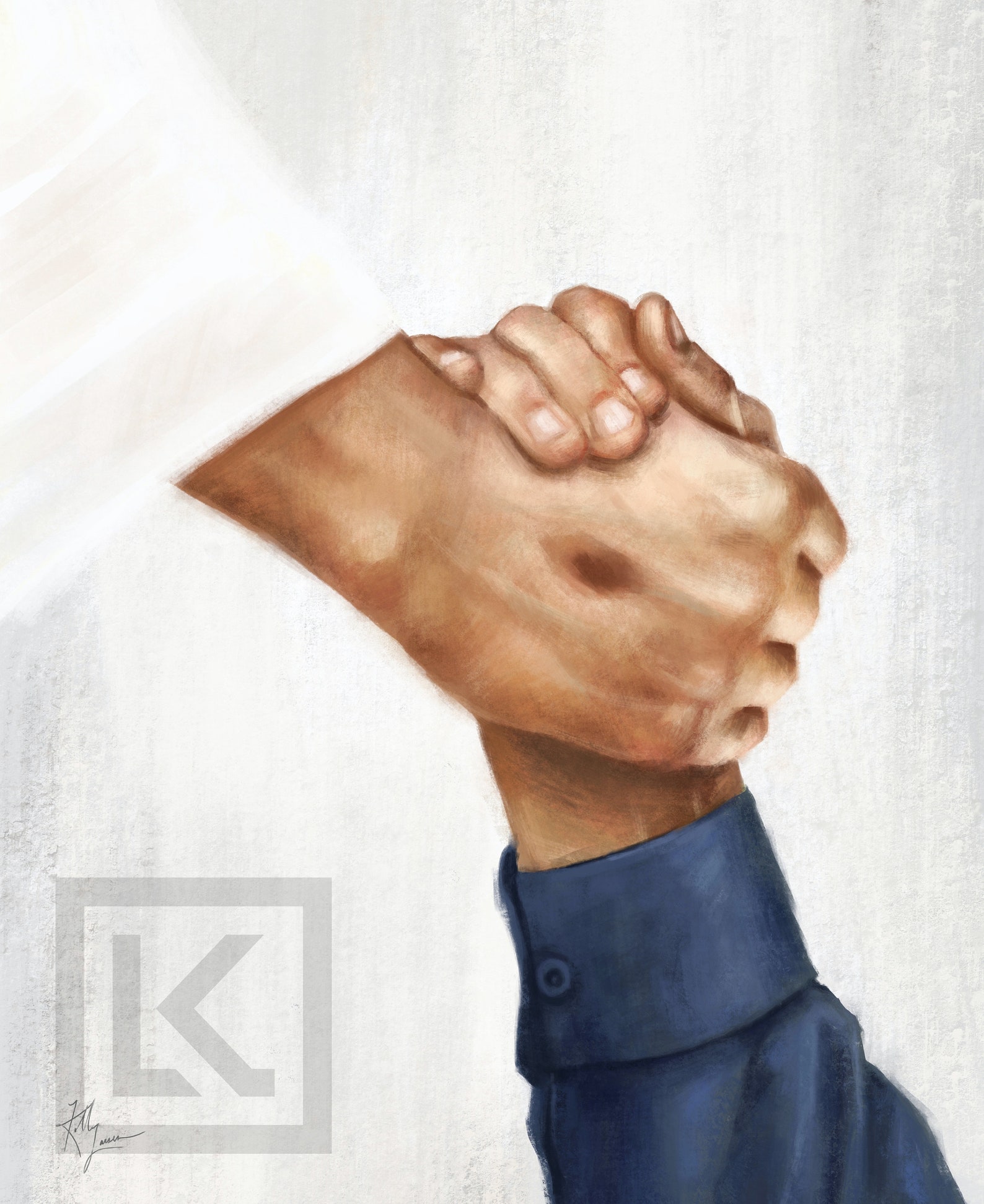 Jesus and Police Officer Artwork, "their Sacrifice," Art Print, First ...