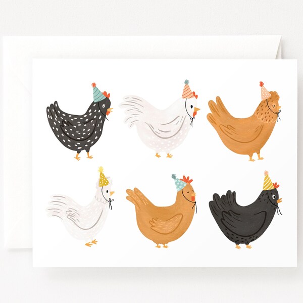 Chicken Birthday Cards - Etsy