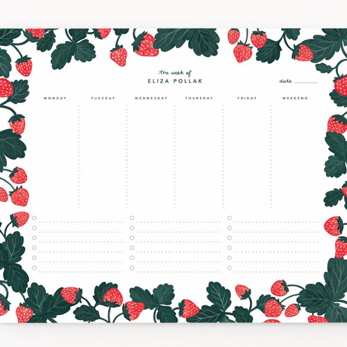 Personalized Weekly Planner Notepad : Custom to Do Planner Pad - Etsy