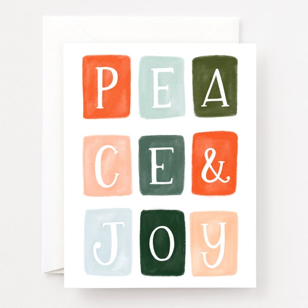 Peace and Joy Holiday Cards - Etsy