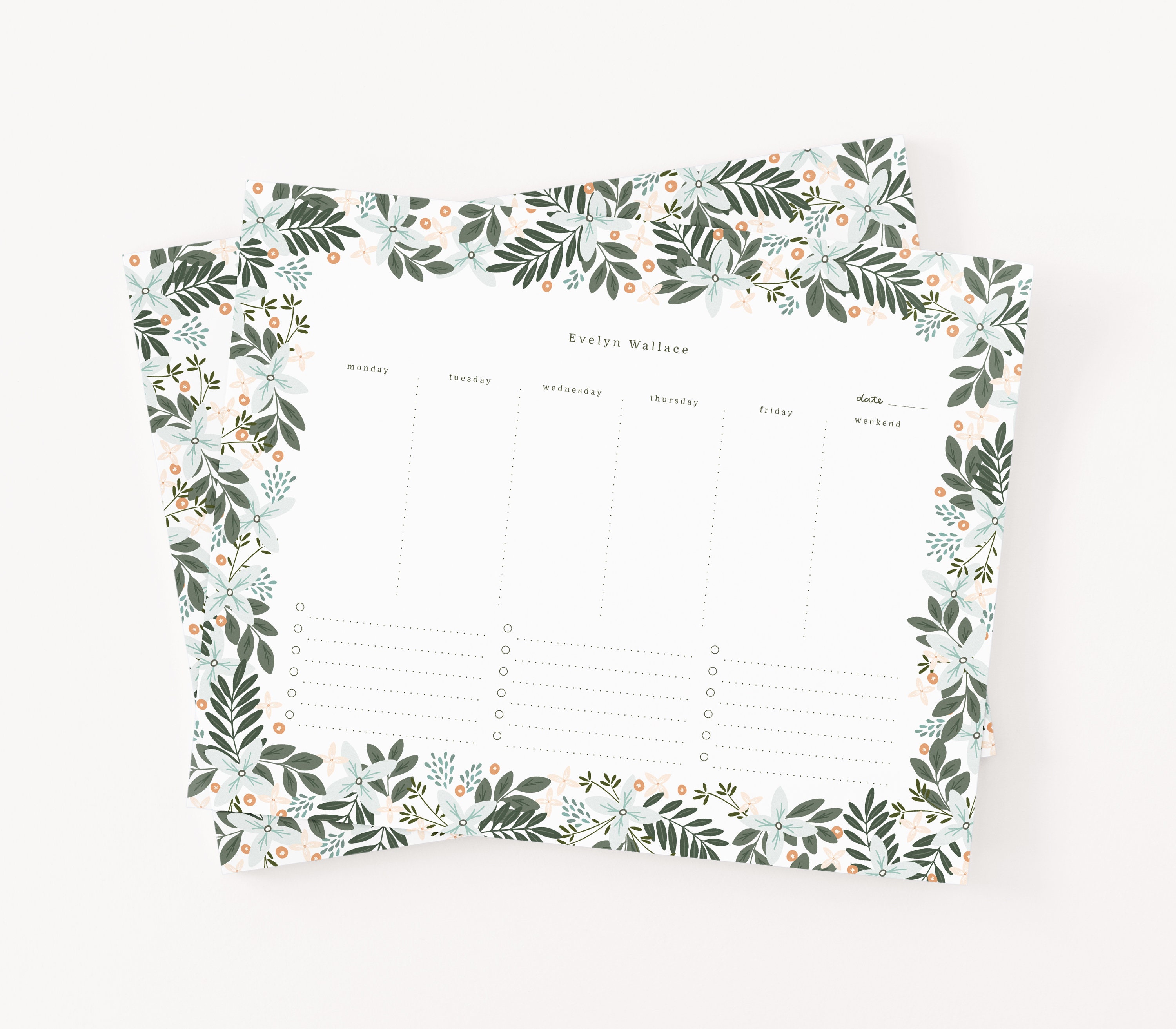 Personalized Weekly Planner Notepad Custom Daily Planner to | Etsy