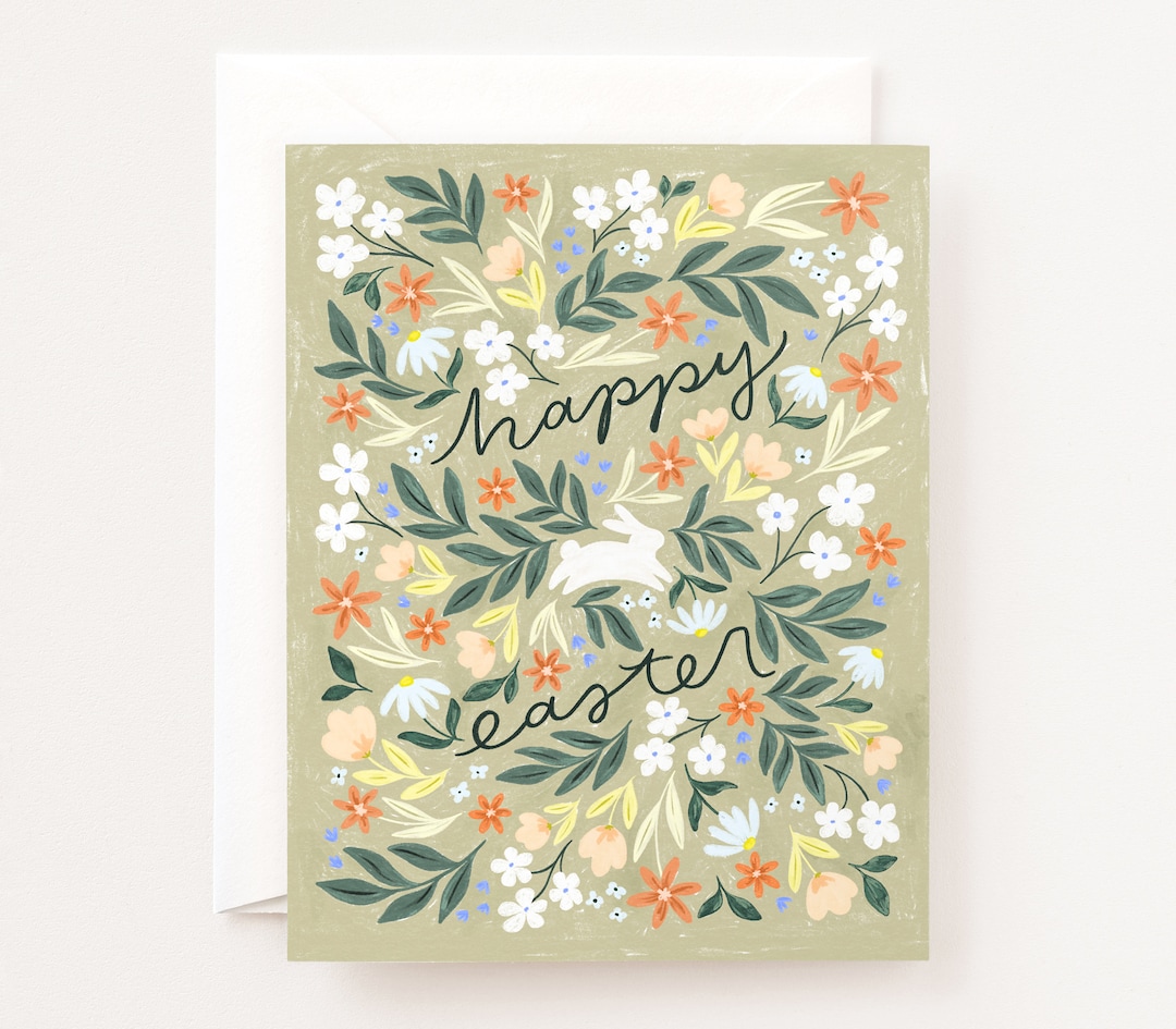 Folk Easter Cards : Illustrated Happy Easter Cards Set of 8 or Single ...