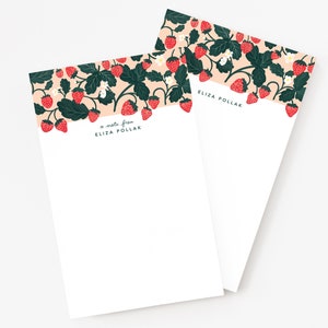 Strawberry Personalized Notepad | Custom Stationery Notepads With ...