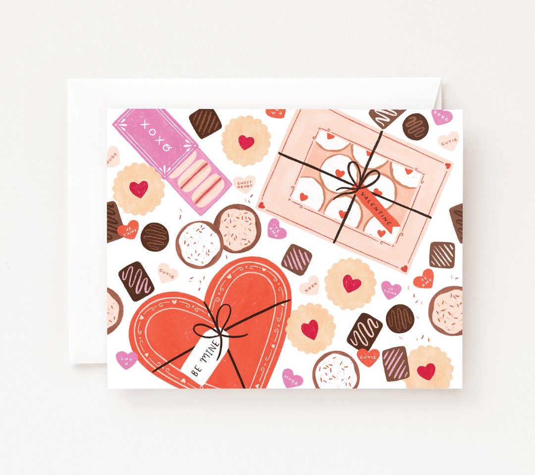 Valentine's Day Cards : Valentine's Sweets and Candy Illustrated ...