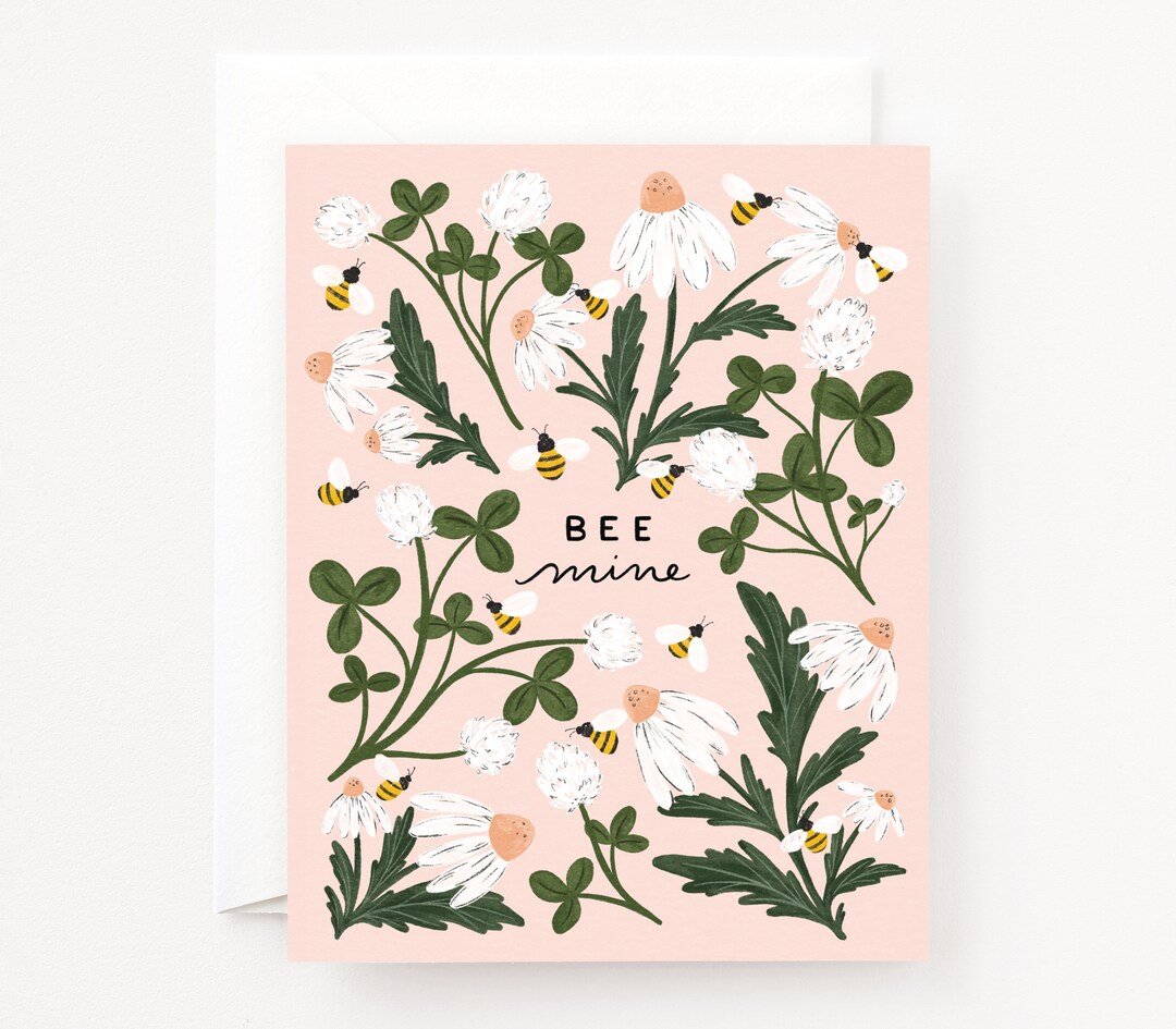 Valentine's Day Cards : Bee Mine Valentine's Card Set, Bee Be Mine ...