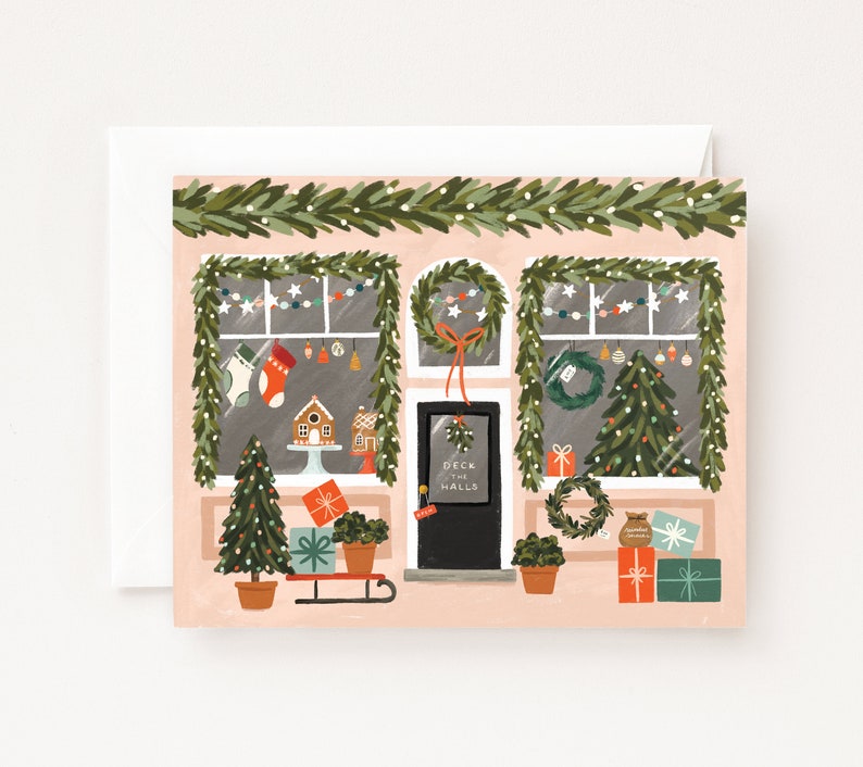 Christmas Card Set: Snowy Village Holiday Cards, Pack of 12 - Etsy