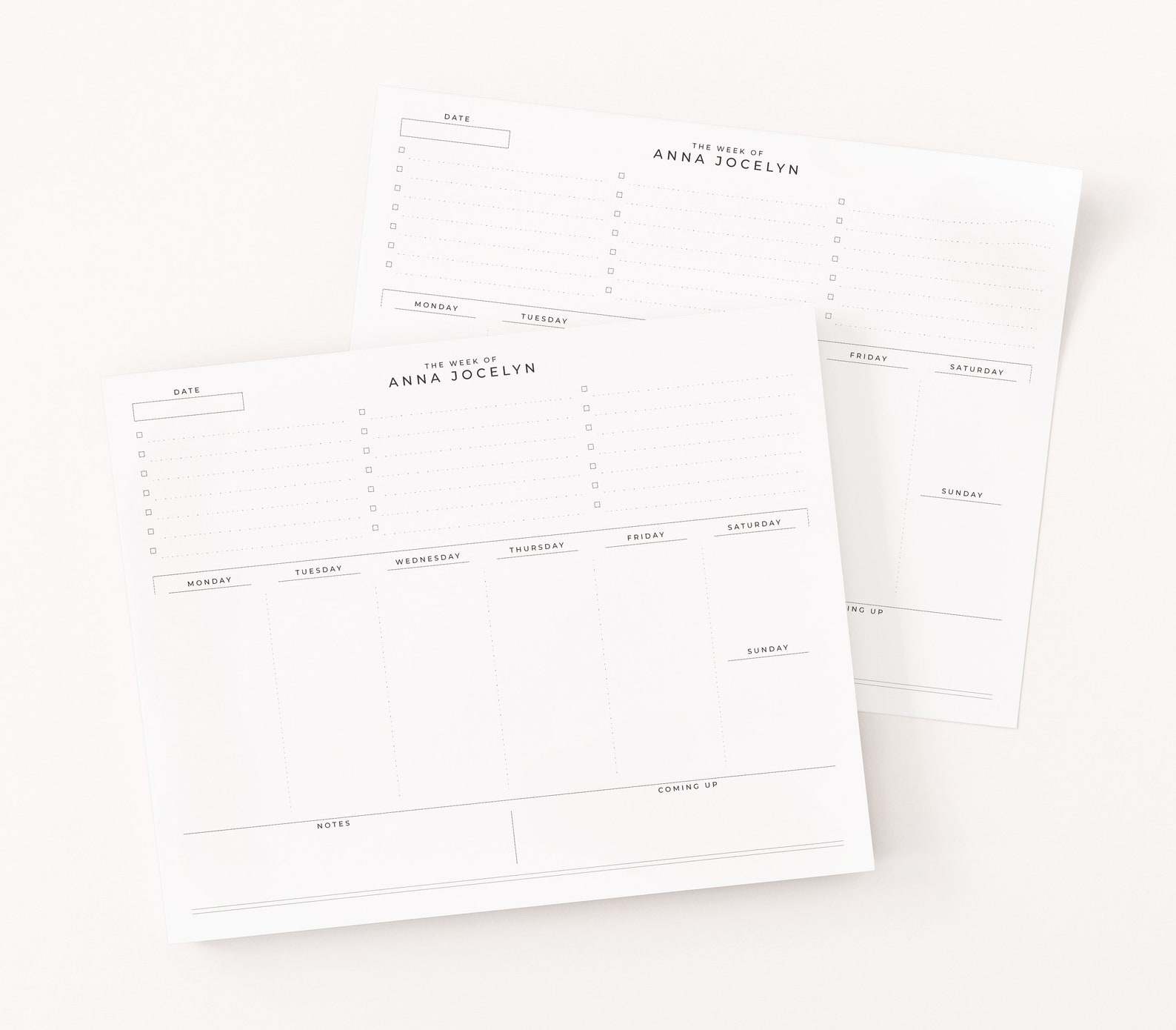 Personalized Weekly Desk Pad : Custom Weekly to Do Notepad With ...