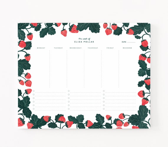 Personalized Weekly Planner Notepad : Custom to Do Planner Pad | Etsy