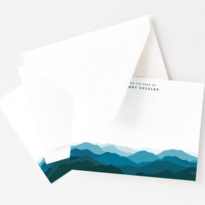 Appalachians Personalized Flat Card Set of 12 | Illustrated Blue Ridge ...