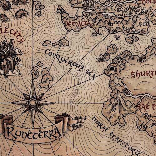 11 X 17 Vintage Lol Runeterra World Map Print - Etsy