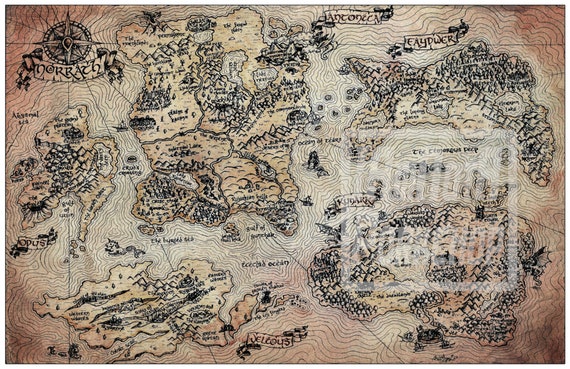 11 X 17 Vintage Everquest Norrath World Map Print - Etsy