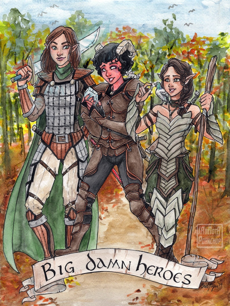Roleplaying Character Watercolor Commissions - Etsy