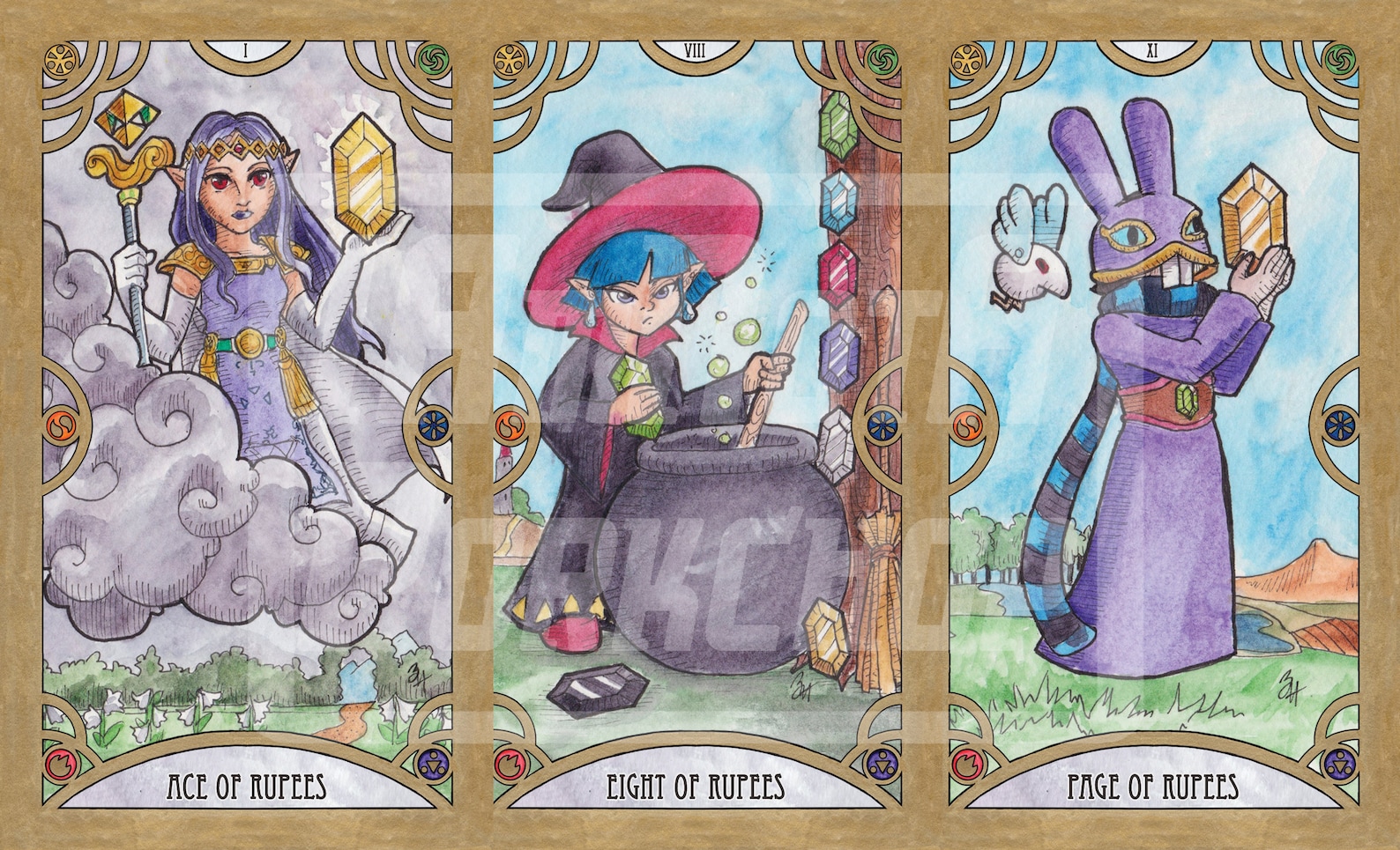 Legend of Zelda Tarot Card Deck 79 Cards Major and Minor Arcana Happy ...