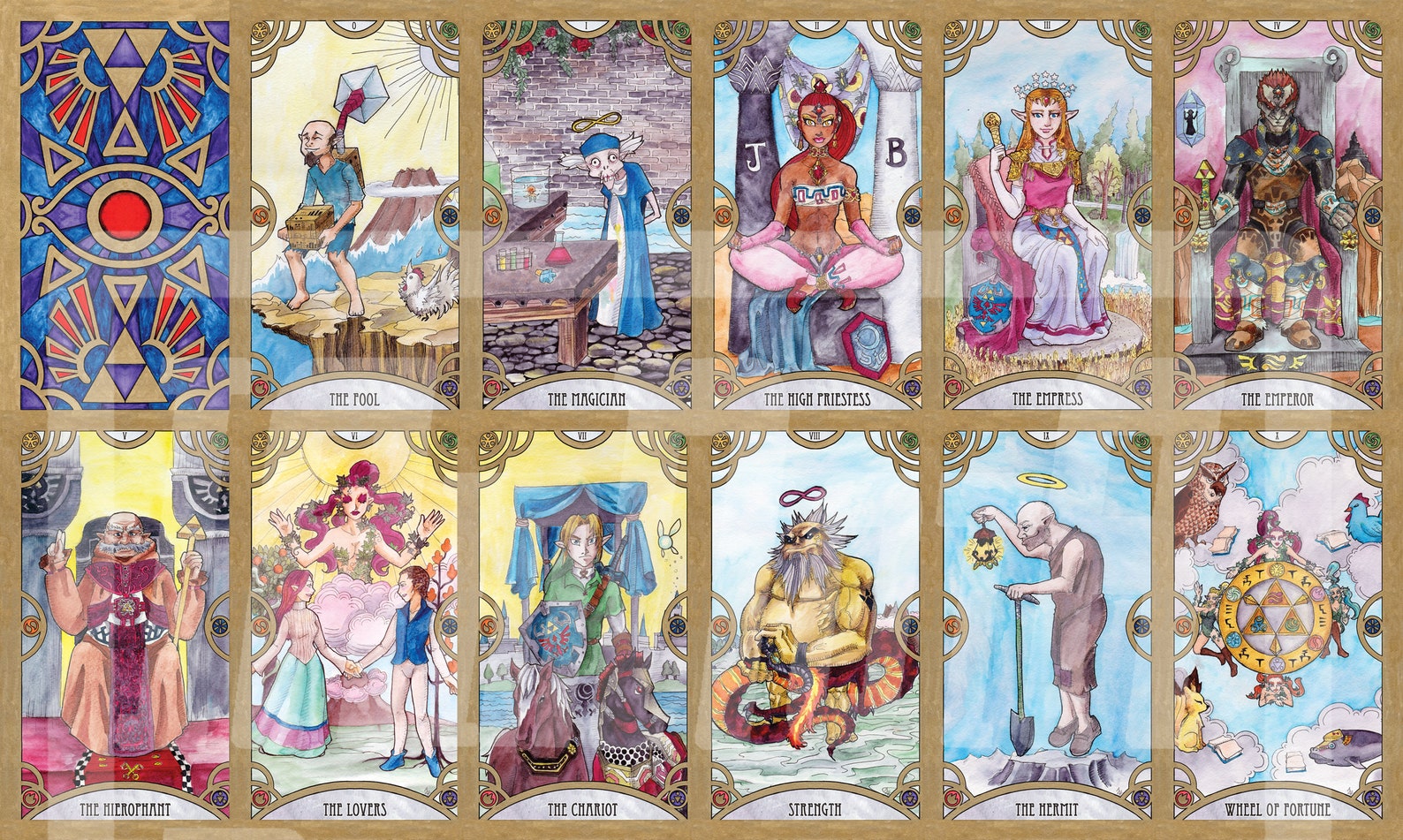 Legend of Zelda Tarot Card Deck 79 Cards Major and Minor Arcana Happy ...