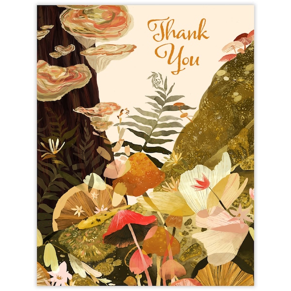 Fungi Thank You Card - Etsy