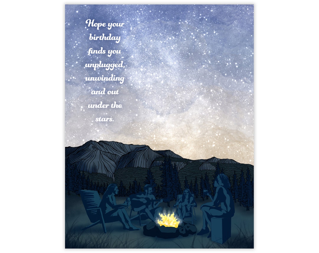 Unplugged Birthday Card - Etsy