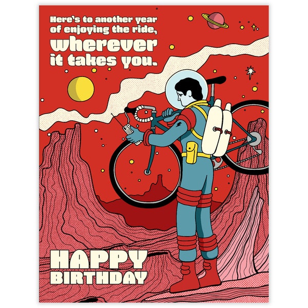 Enjoy the Ride Birthday Card - Etsy