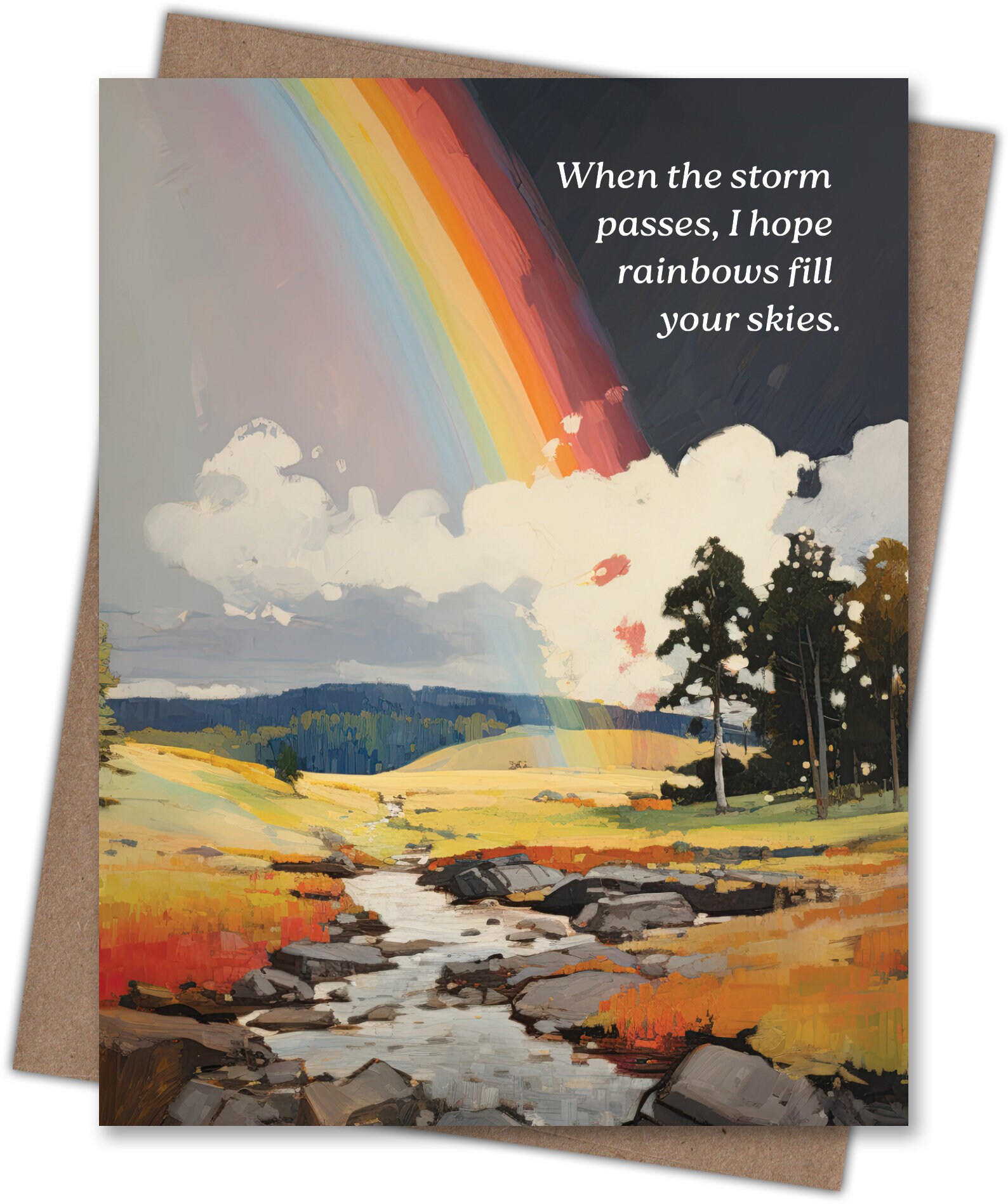 Rainbow Sympathy Card - Etsy