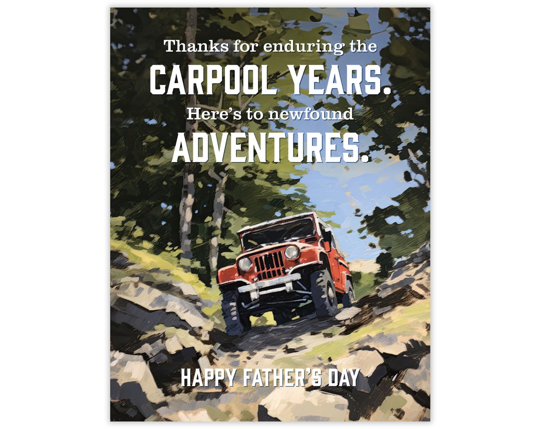 Father's Day Carpool Card - Etsy