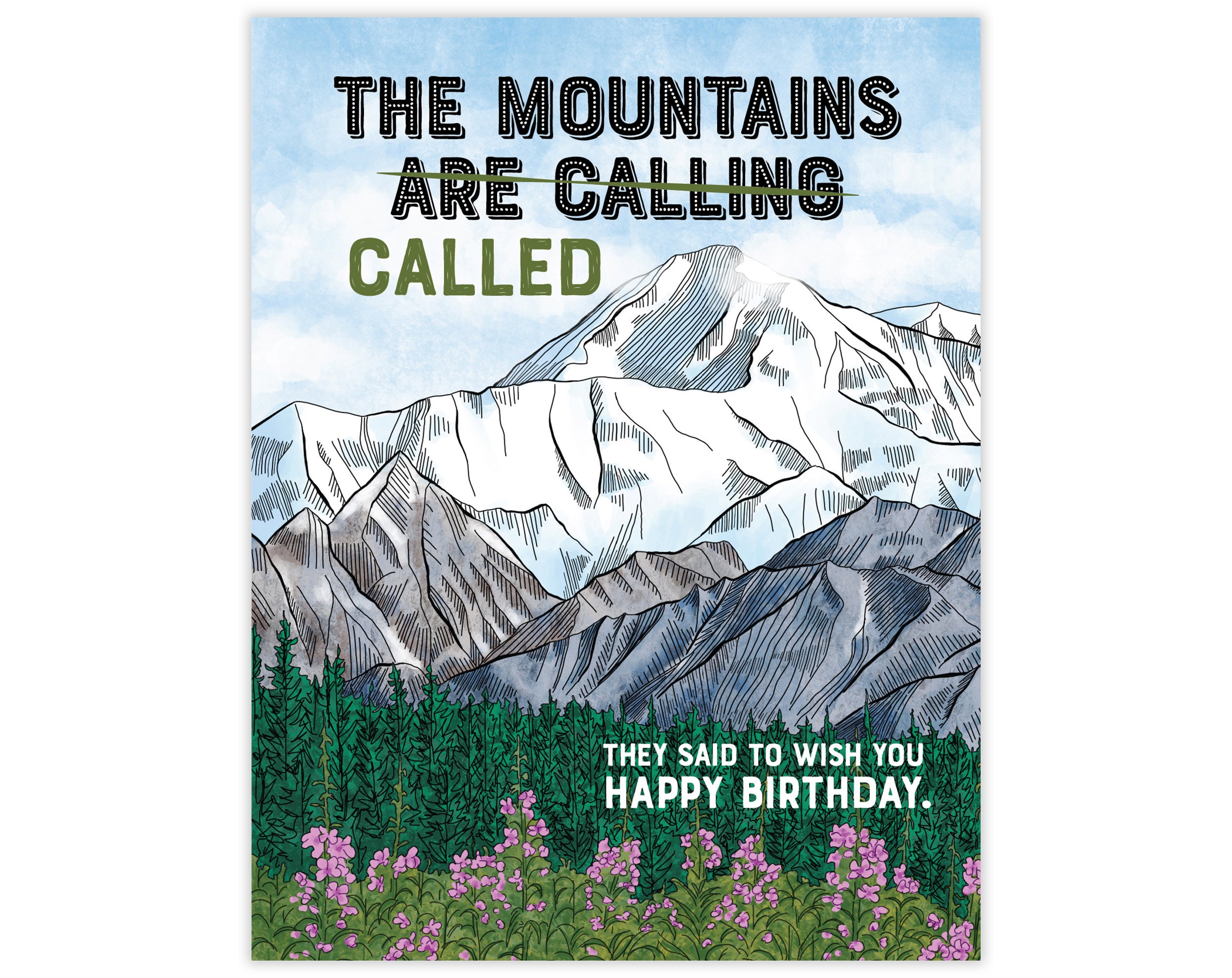 Mountains Called Birthday Card - Etsy