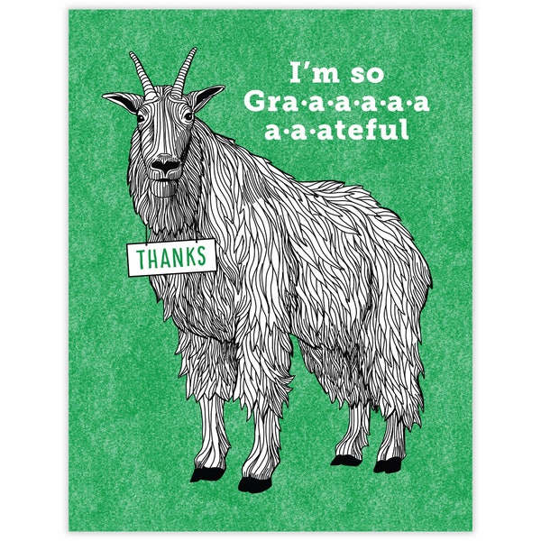 Goat Thank You Card - Etsy