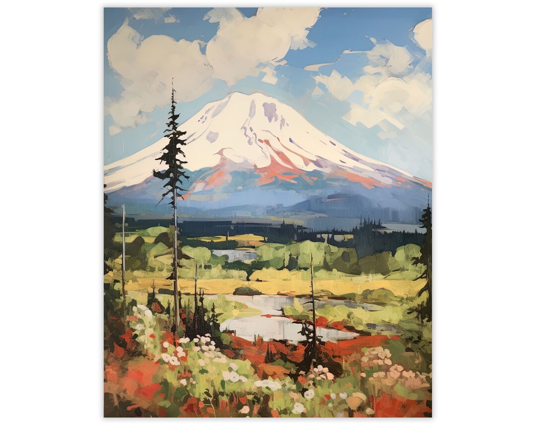 Mount Adams Art Print - 8 X 10 - Etsy