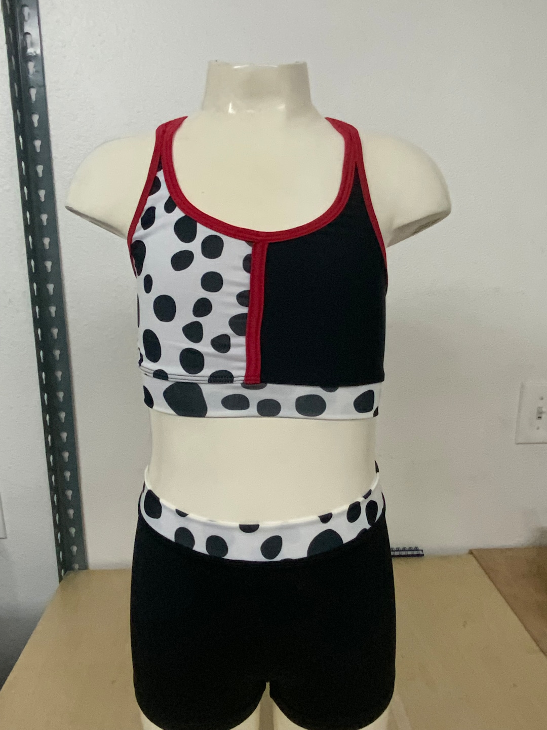 2 Piece Cruella Inspired Gymnastics/cheer/dance Shorts Set - Etsy