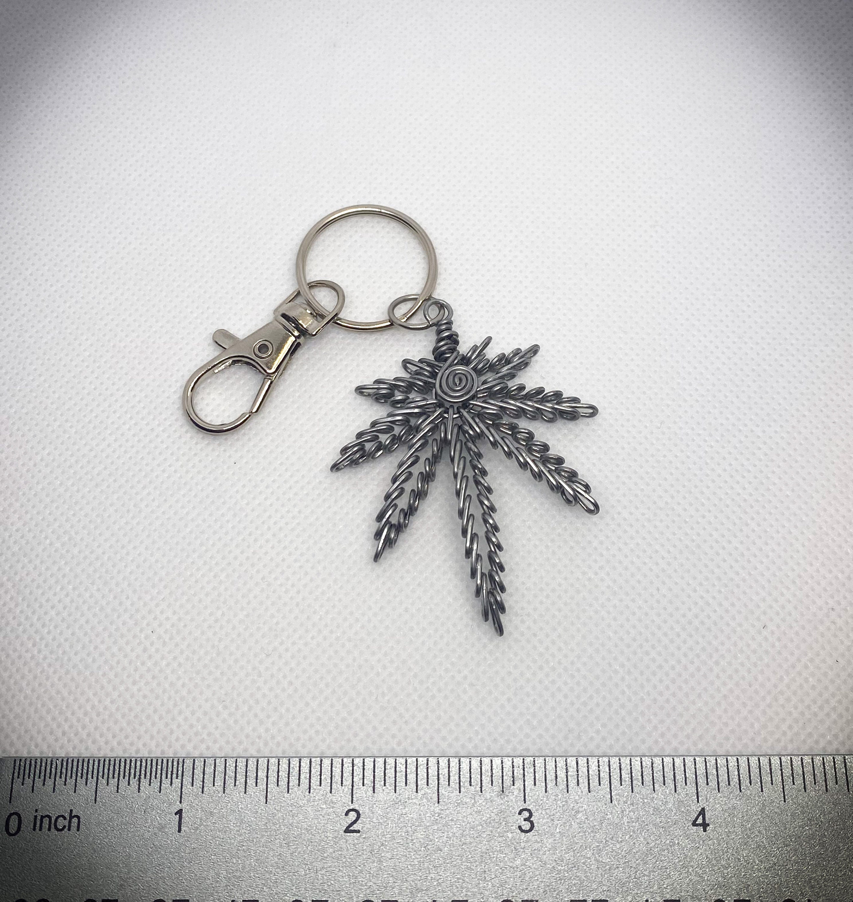 Hemp Leaf Stainless Steel Keychain - Etsy